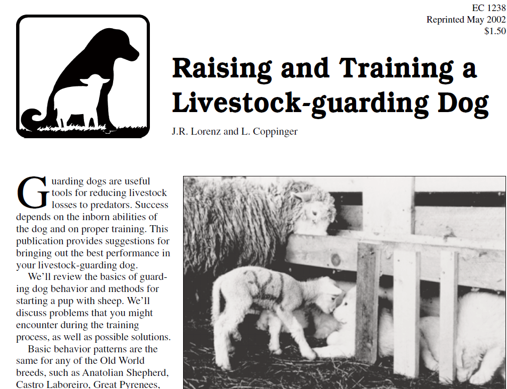 Members Only – Raising Livestock Guardian Dogs Knowledge Share – Eden ...